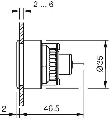 Buzzer, Series 14, Ø 35 mm, flush, Plug-in terminal, 2.8 x 0.5 mm | 14 ...