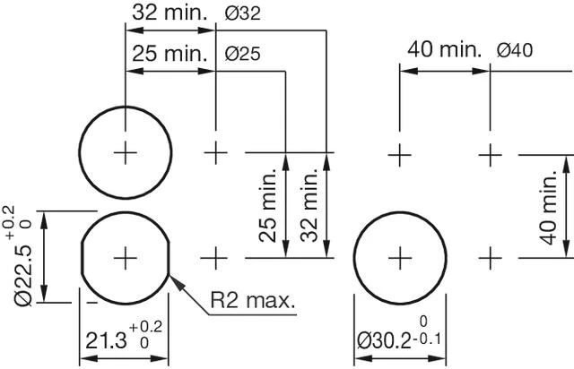 Illuminated pushbutton standard, Series 84, Ø 25 mm, illuminative ...